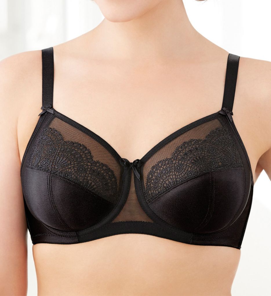 Glamorise 9840 Satin And Lace Wonderwire Bra Ebay