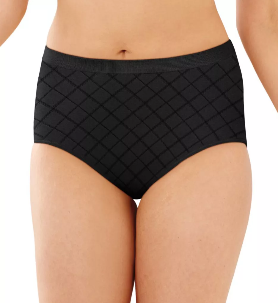 Comfort Revolution Microfiber Brief Panty Black Diamond 6 7
