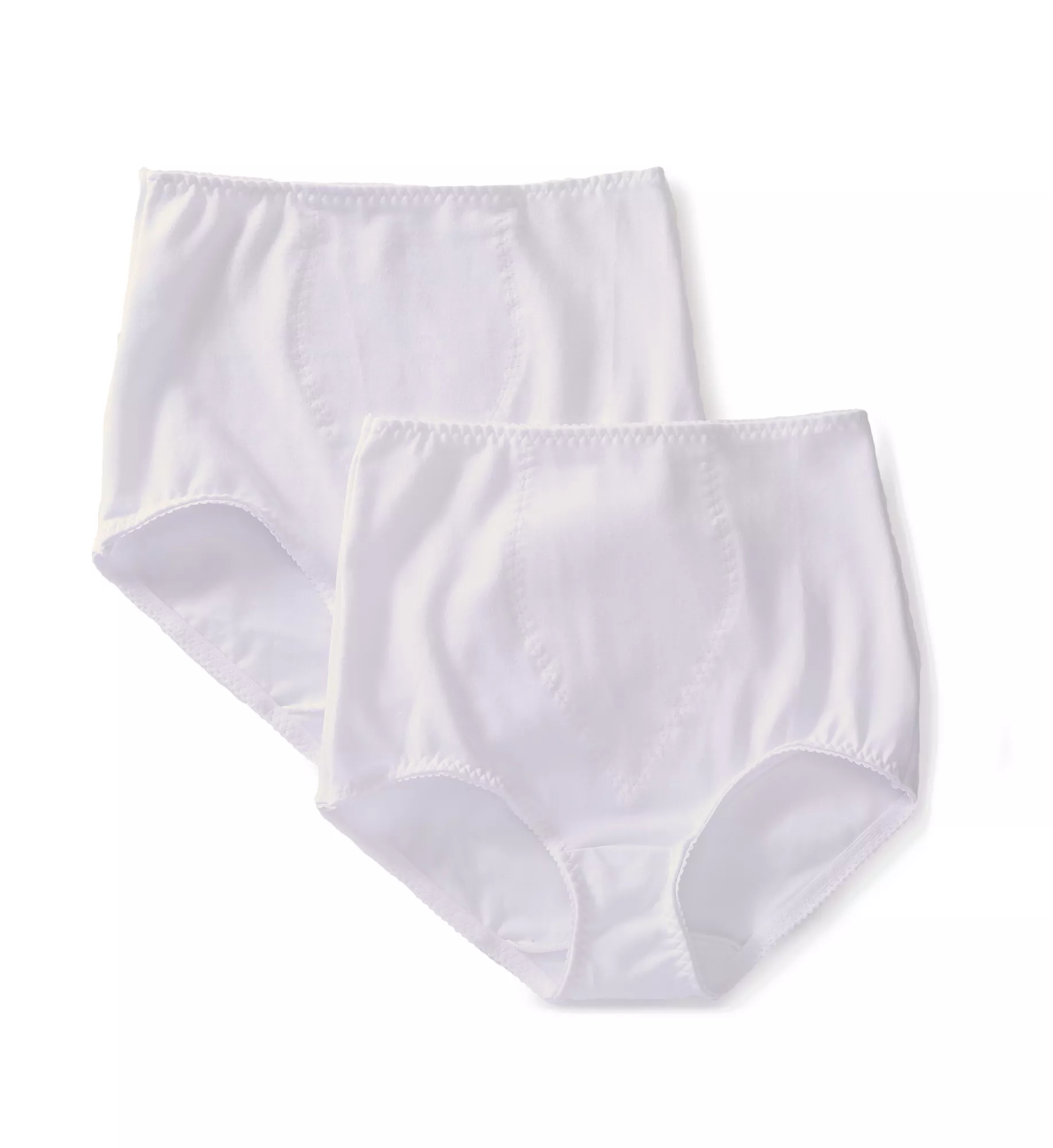 Light Control Stretch Cotton Brief Panty 2 Pack White White 2x