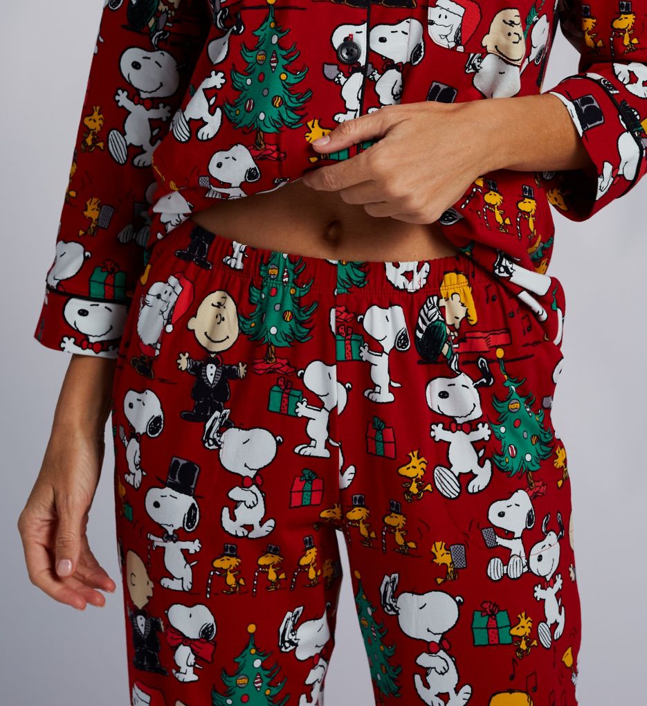 Organic Cotton Peanuts Festive Fun Cropped PJ Set
