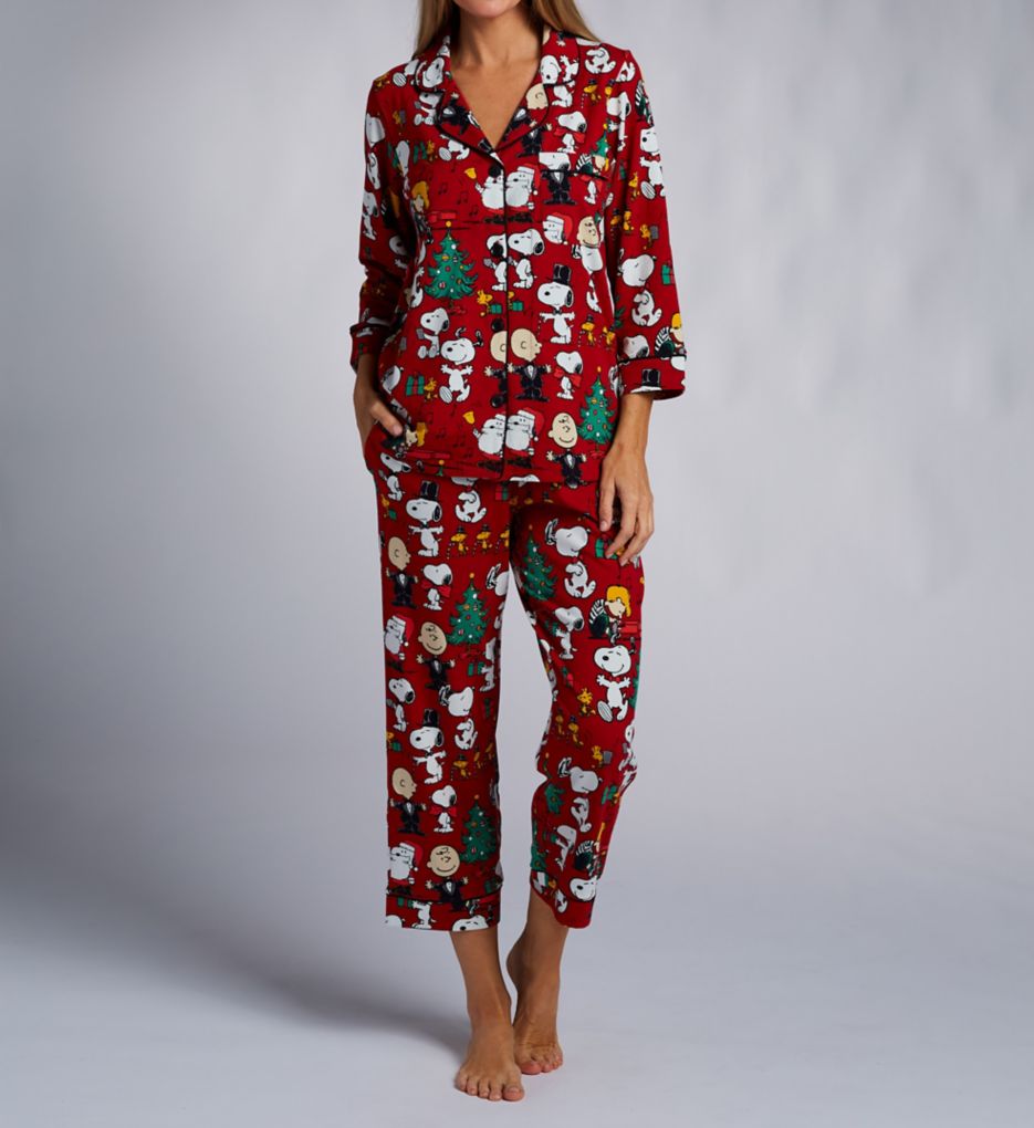 Organic Cotton Peanuts Festive Fun Cropped PJ Set