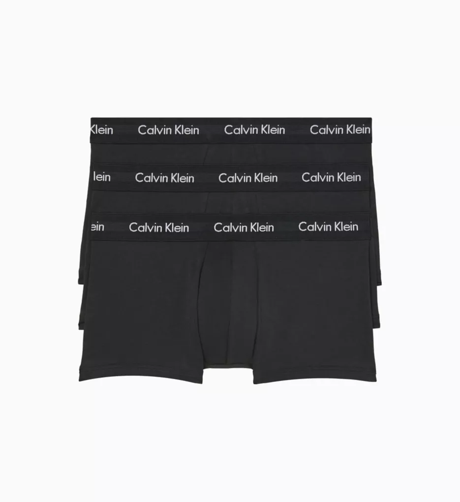 Cotton Stretch Low Rise Trunk - 3 Pack BLK L by Calvin Klein