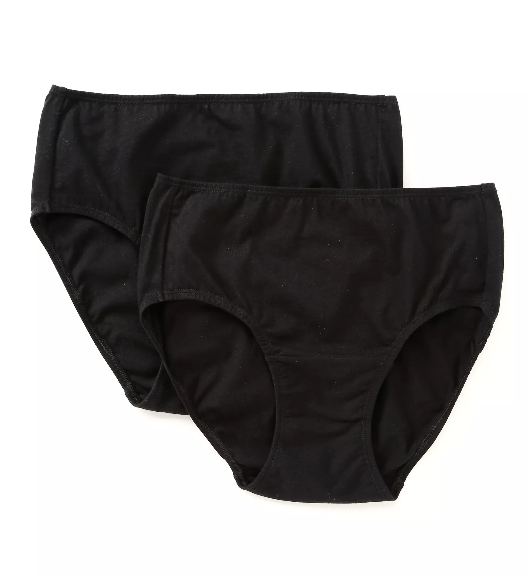 Latex Free Organic Cotton Brief Panty 2 Pack Black 7