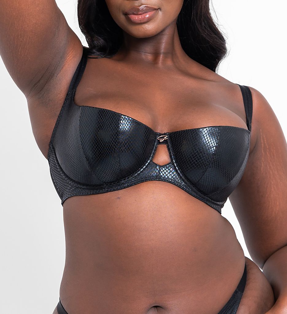 Scantilly Serpent Padded Half Cup Bra Black 36GG