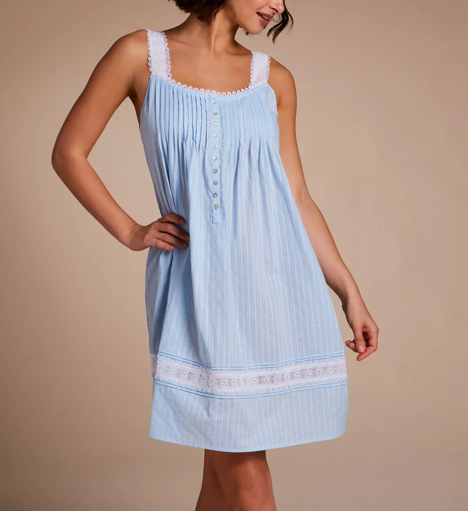 100% Cotton Short Nightgown Peri Blue L
