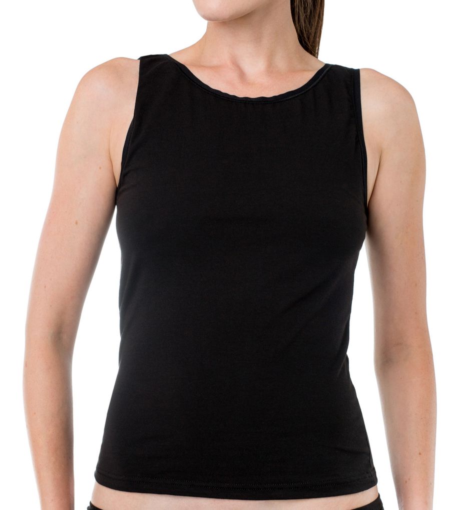 Cotton Built Up Camisole Black L