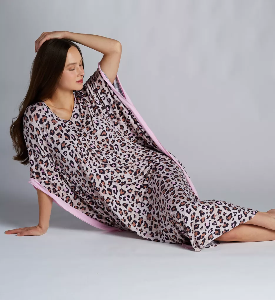 Plus Size Leopard Jersey Caftan