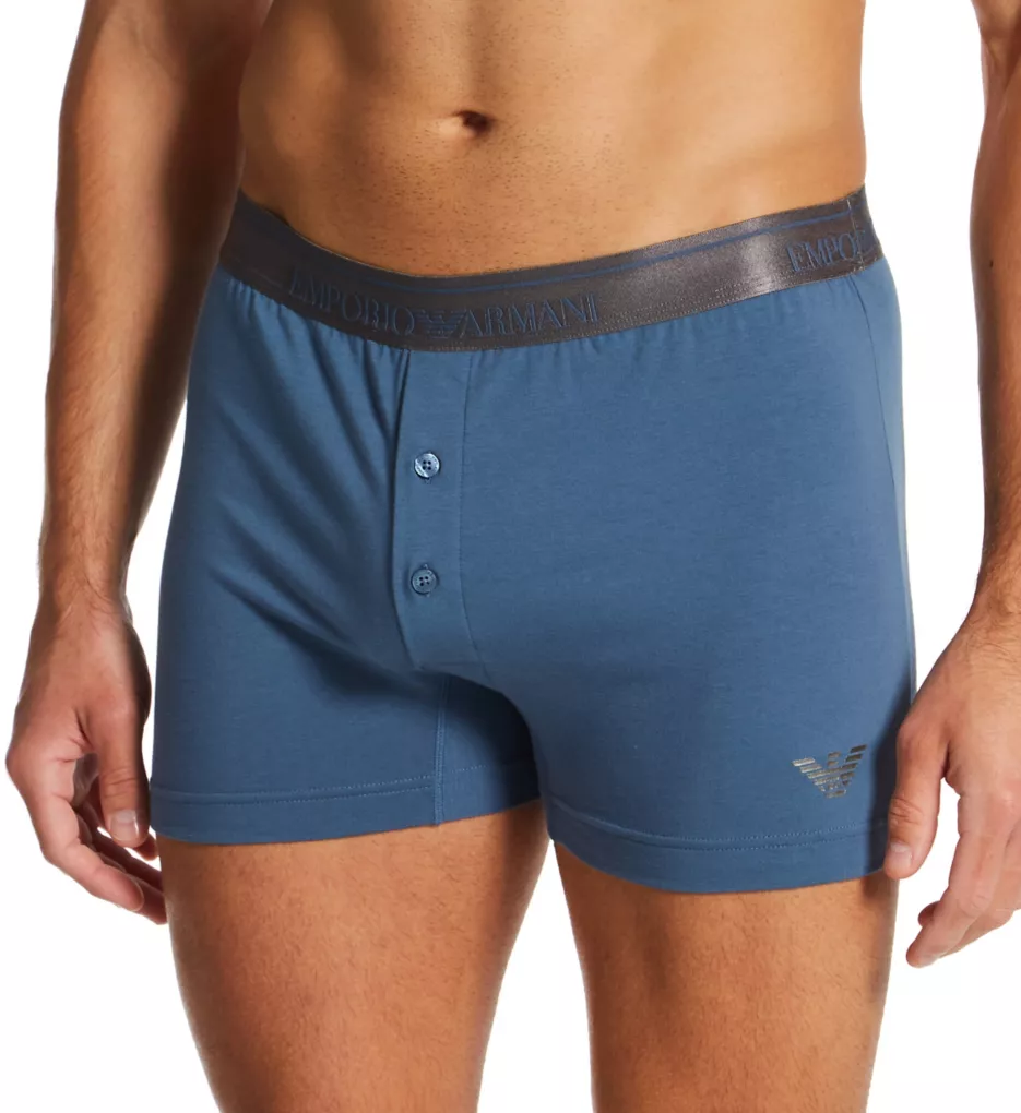 Shiny Logoband Button Fly Boxer Iron L by Emporio Armani