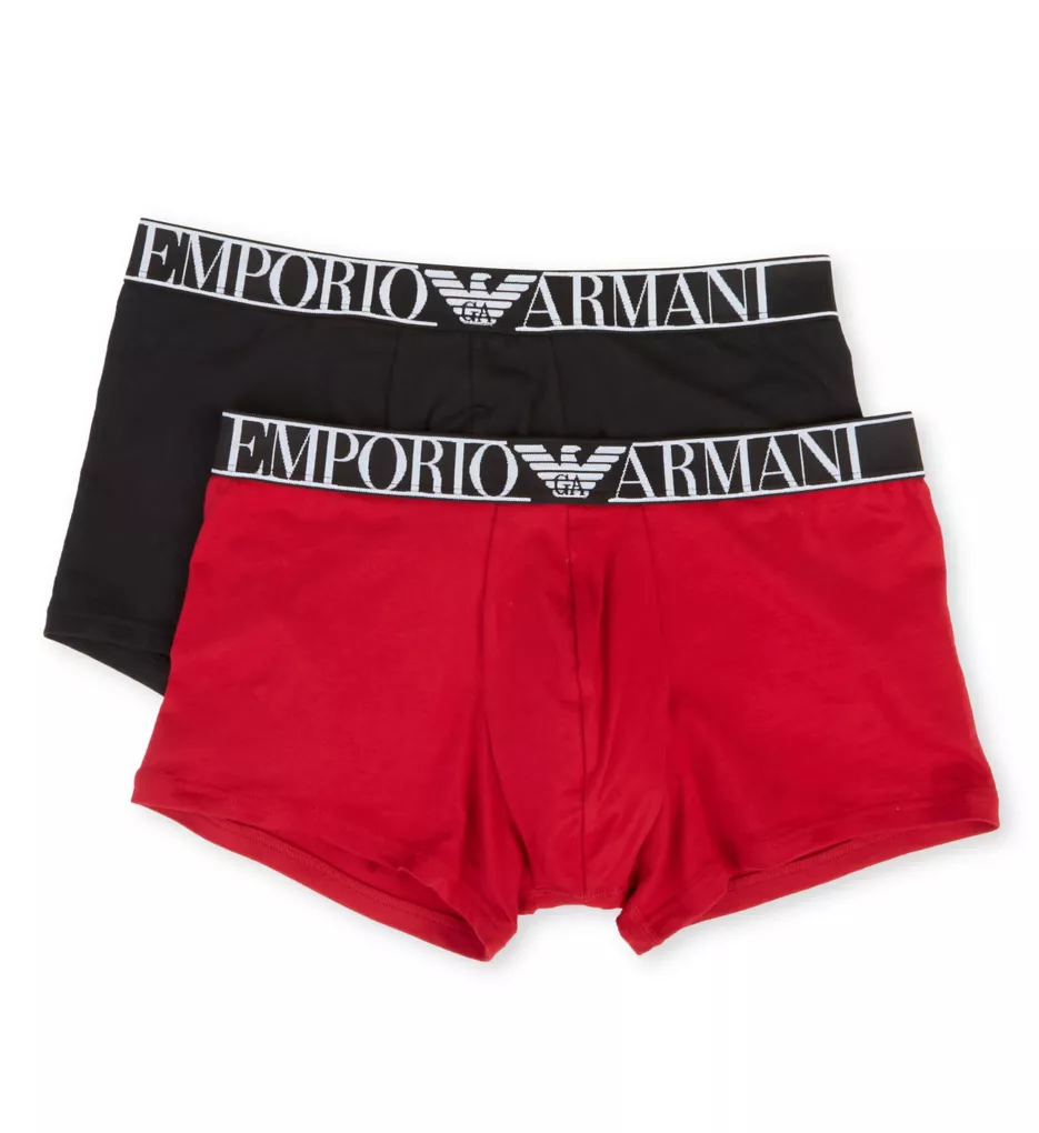 Endurance Trunks - 2 Pack Black/Cherry XL by Emporio Armani