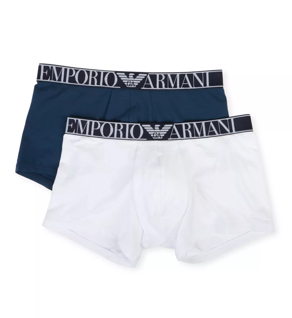 Endurance Trunks - 2 Pack White/Abyss XL by Emporio Armani
