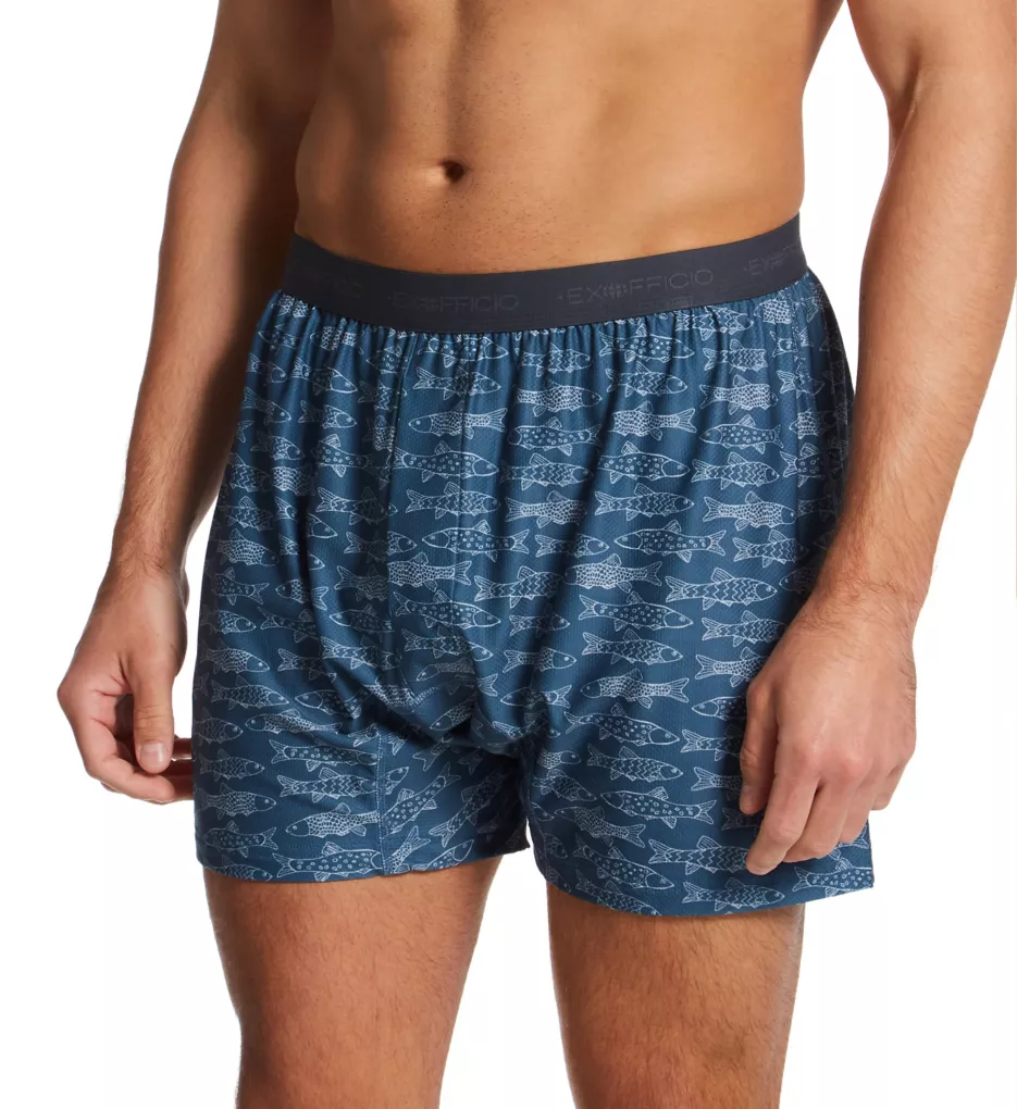 Give-N-Go 2.0 Boxer Steel Blue Fish S by Ex Officio