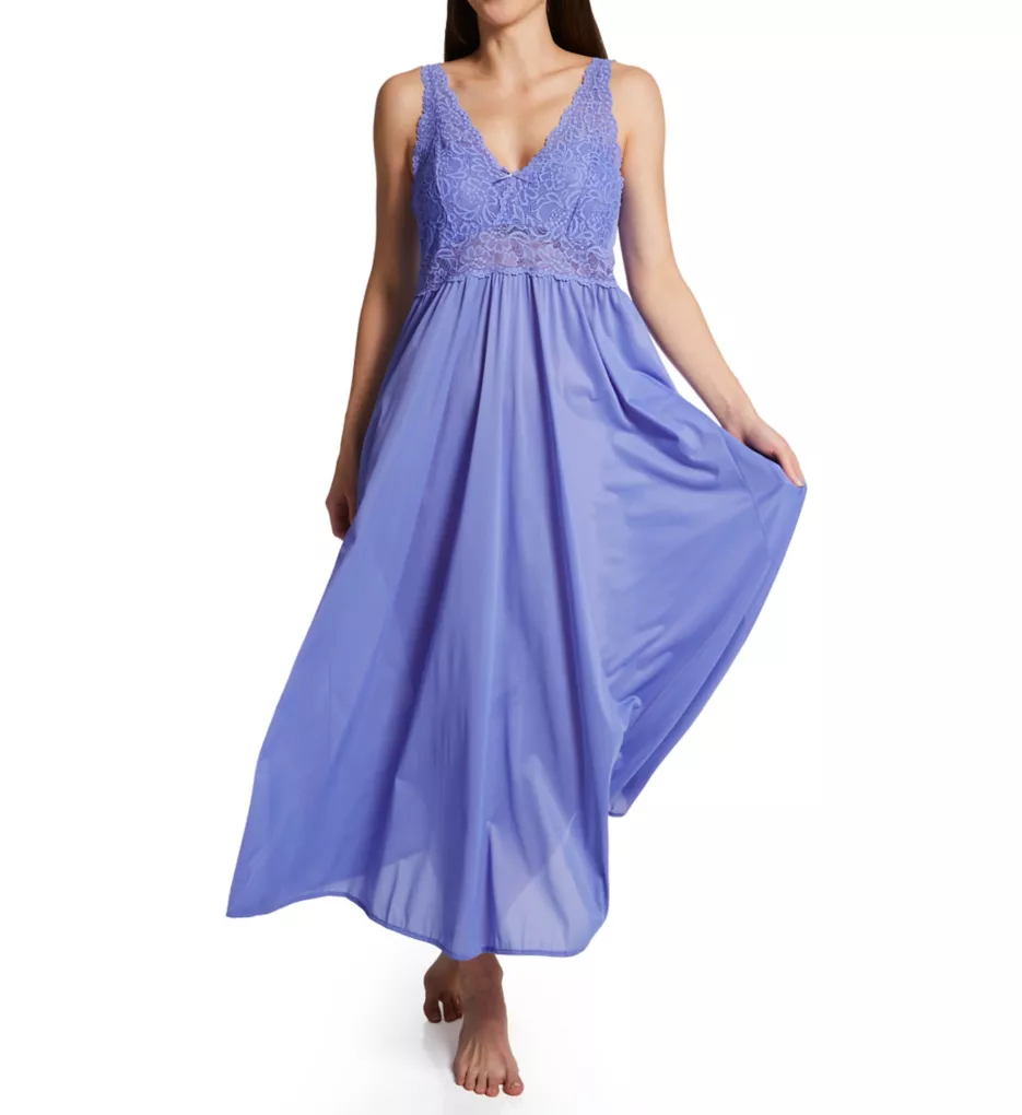 Stretch Lace Sleeveless Long Gown Victory Violet L