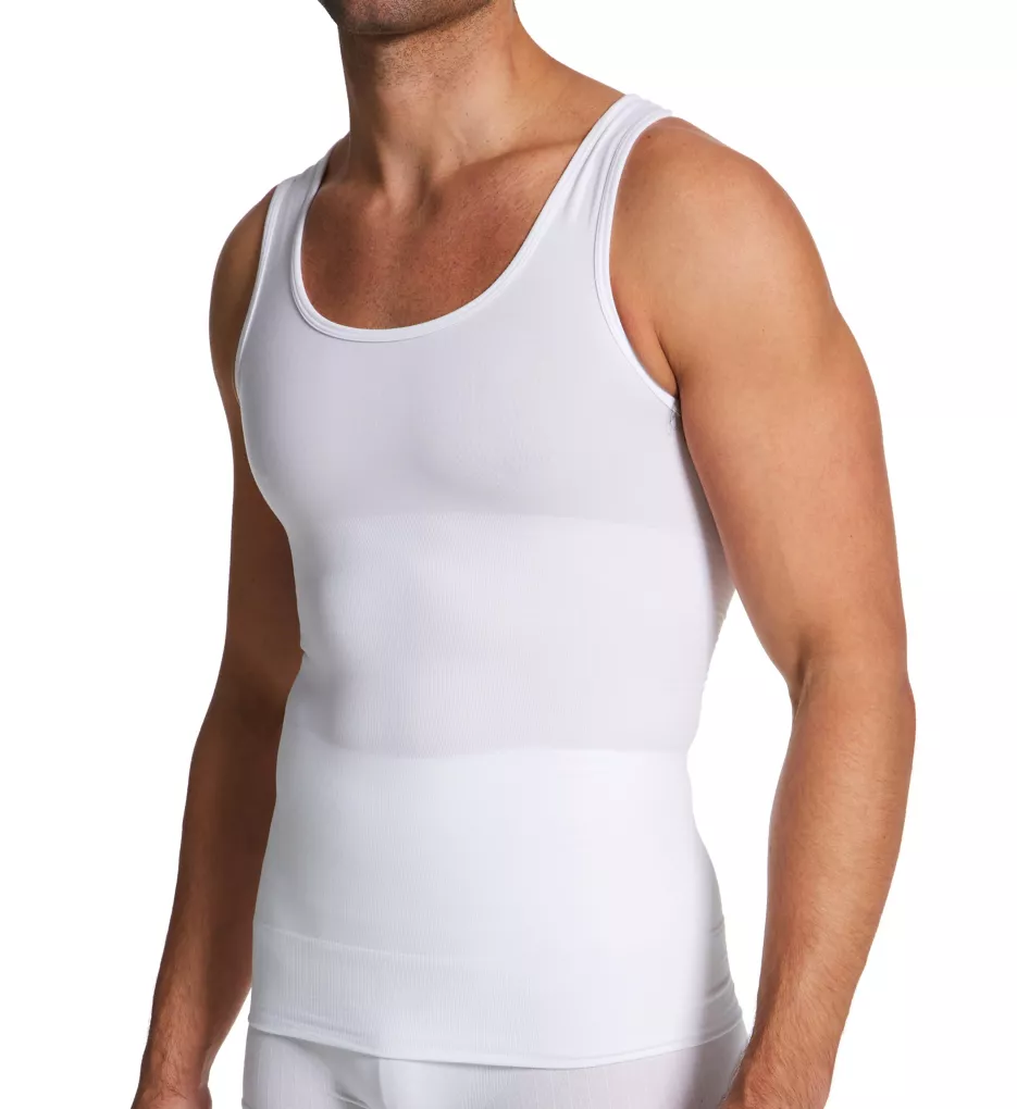 Cotton Tummy Control Body Shaping Tank White L by FarmaCell