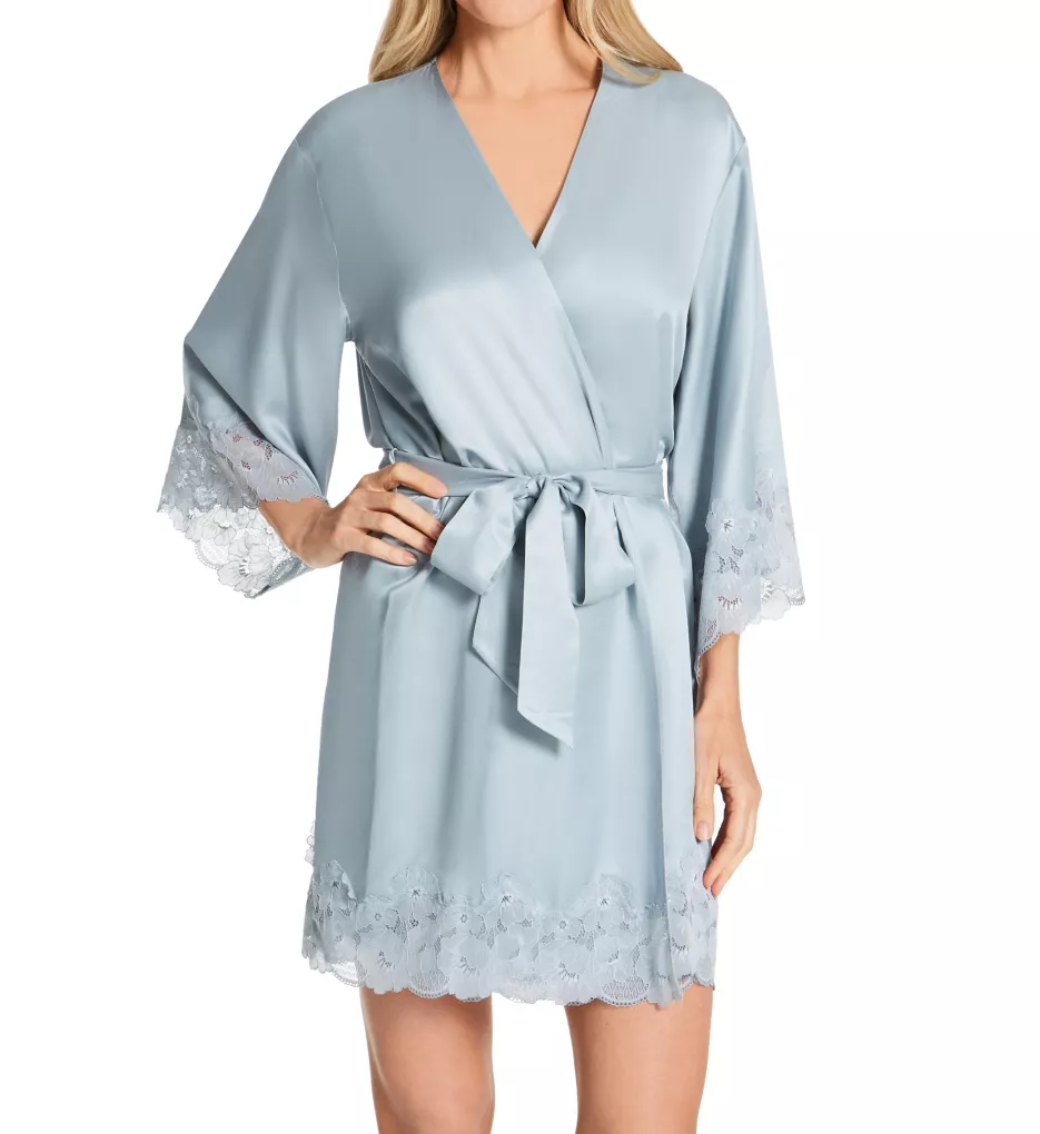 Juniper Silk Robe Pearl Blue XS