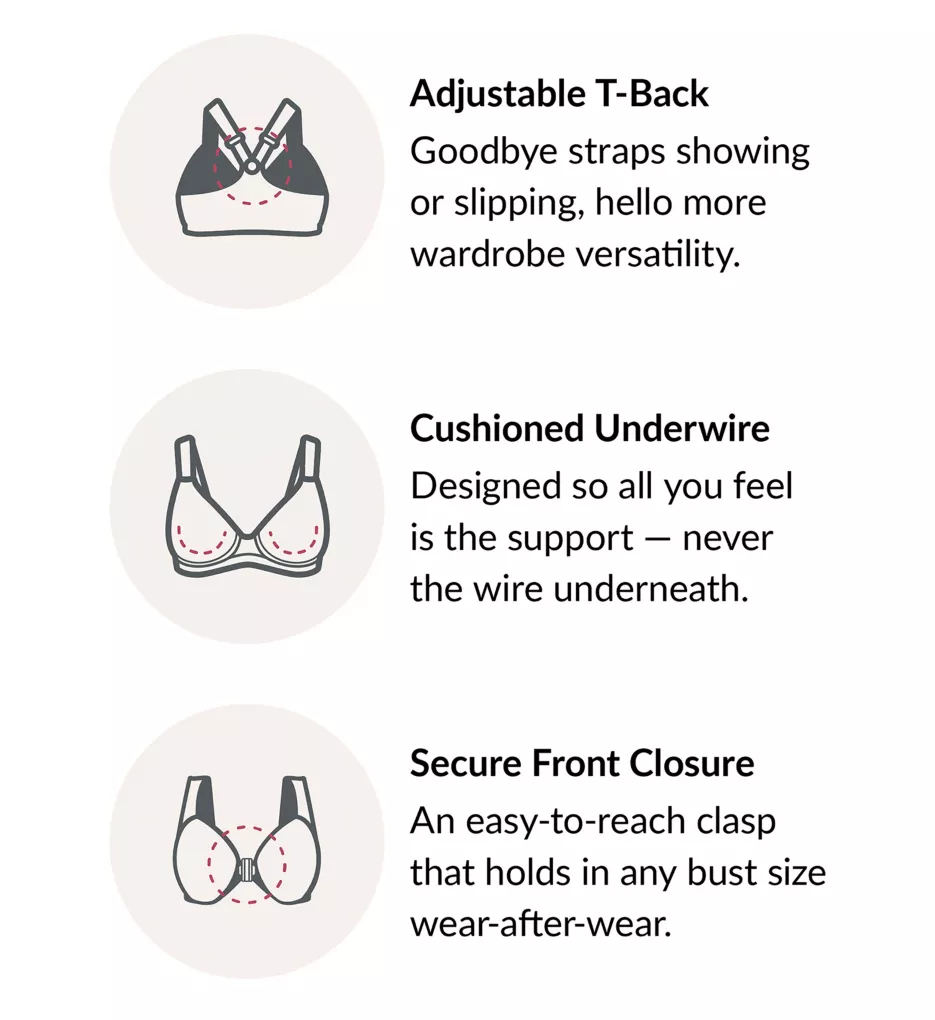 Wonderwire Front Closure T-Back Bra