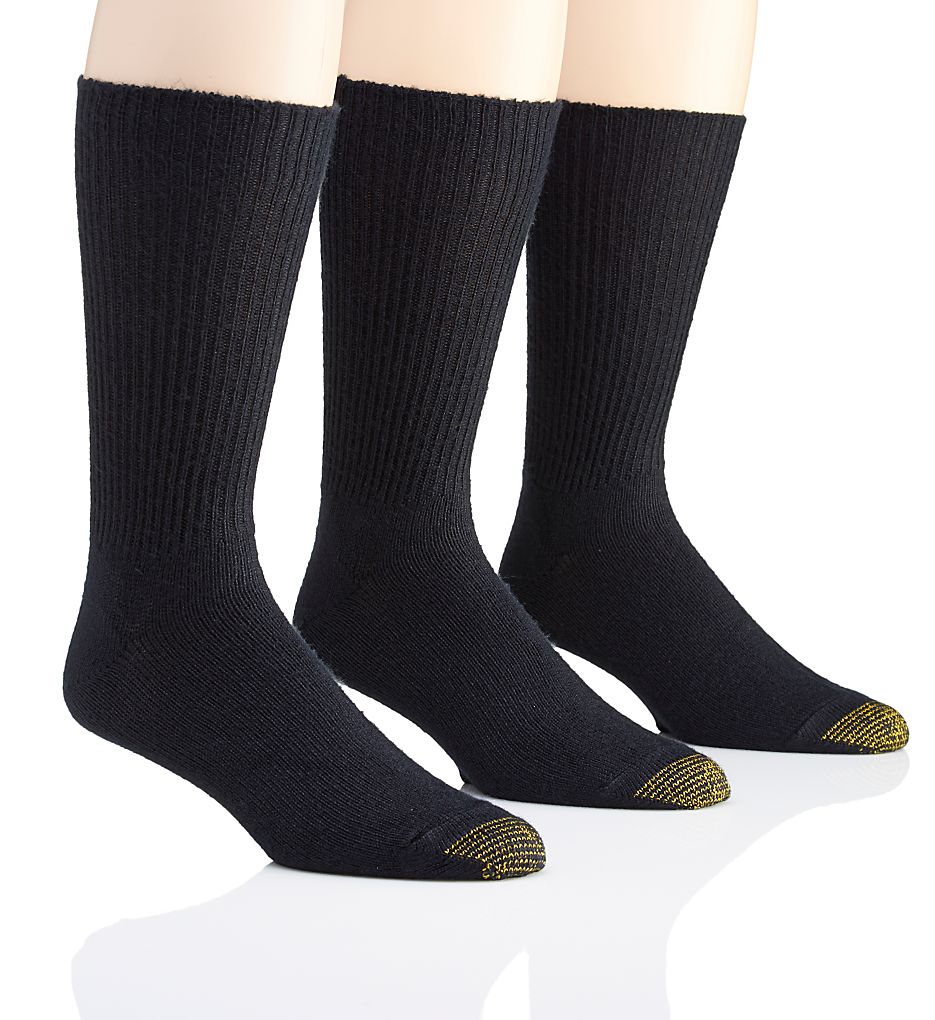 Fluffies 1x1 Rib Crew Socks - 3 Pack navy O/S