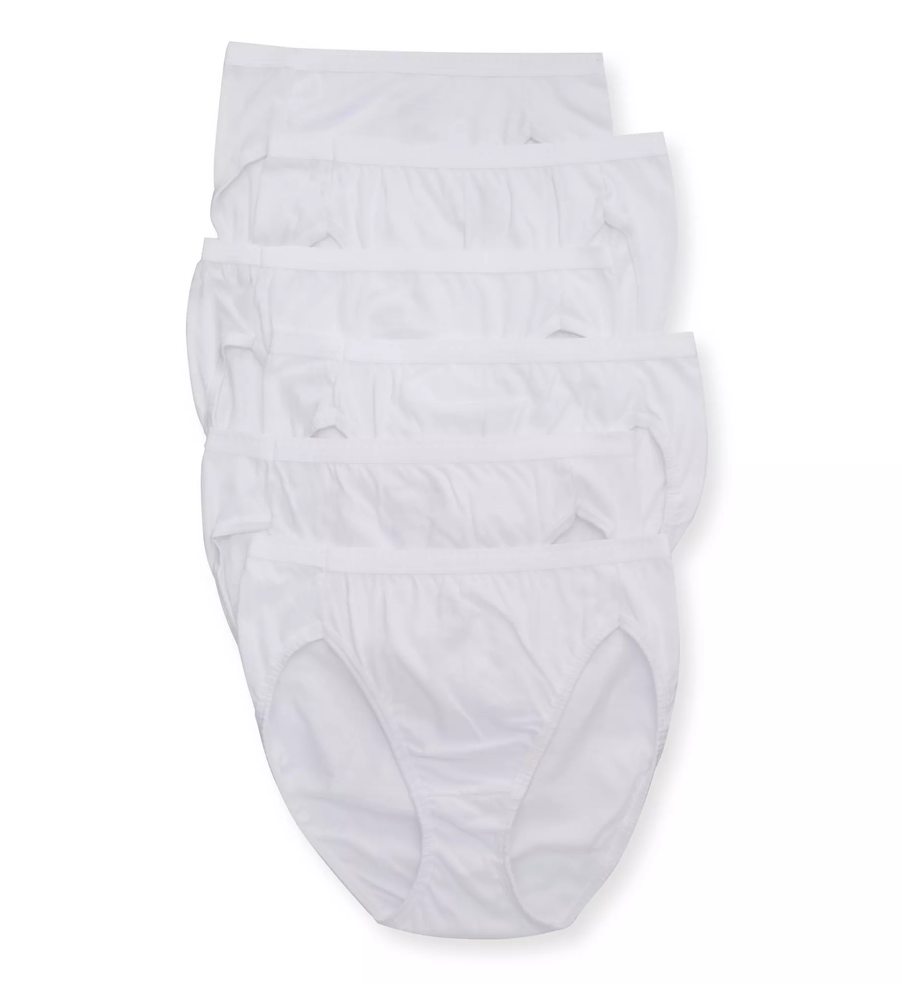 Cotton Hi Cut Panty 6 Pack White Pack 5