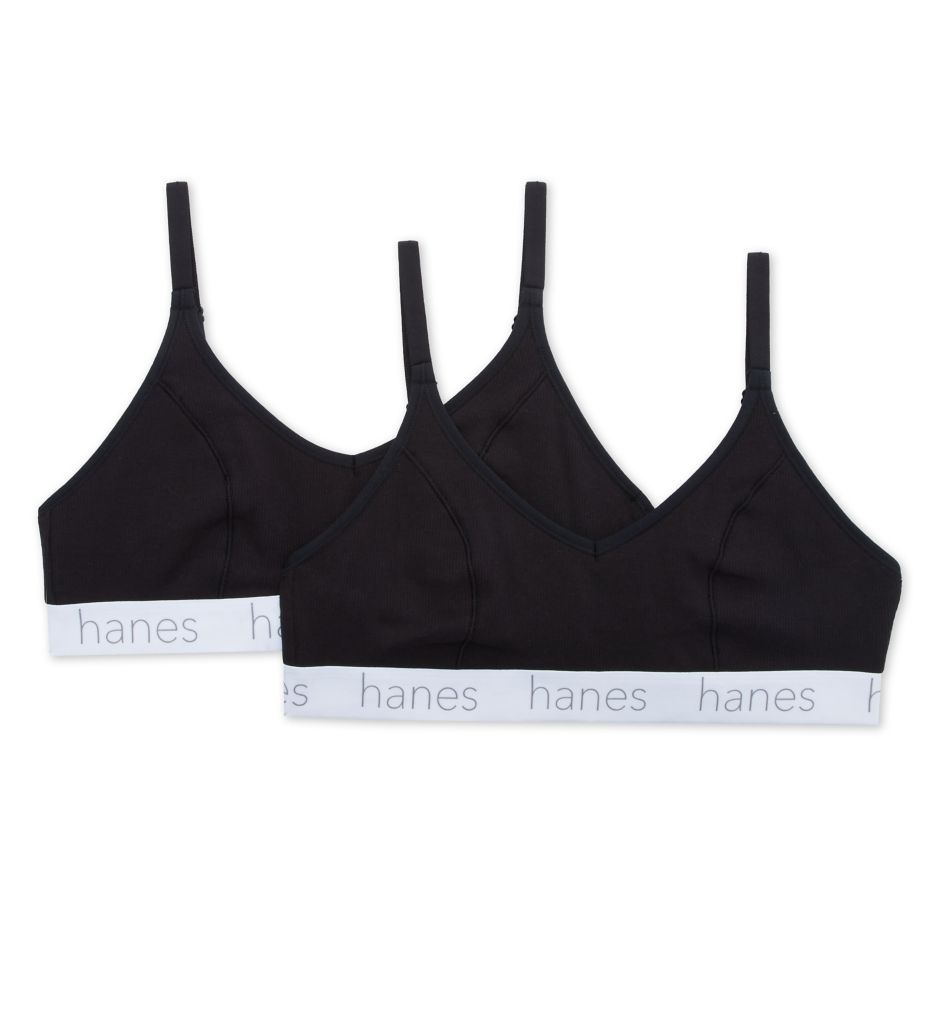 Triangle Bralette - 2 pack Black/Black 2X