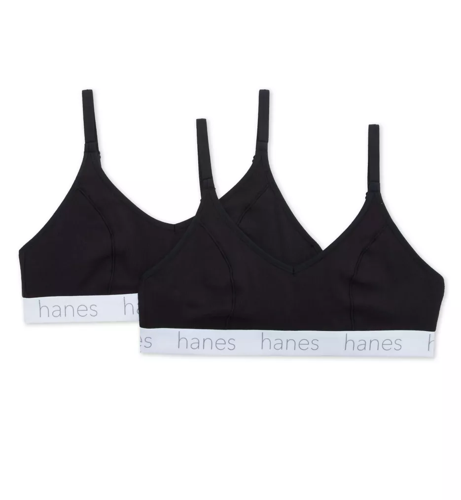 Triangle Bralette - 2 pack Black/Black 2X