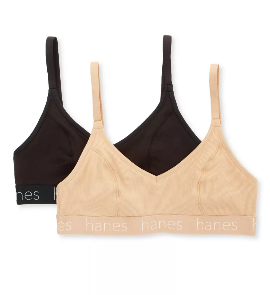 Triangle Bralette - 2 pack Deep Glow/Black 2X