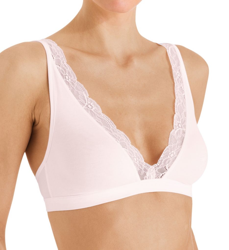 Cotton Lace Soft Cup Bra Powder 38b