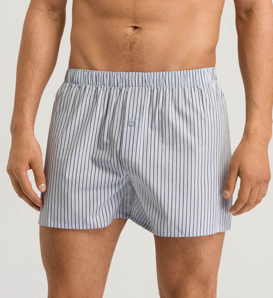 Fancy Woven Boxer Light Grey Stripe L by Hanro