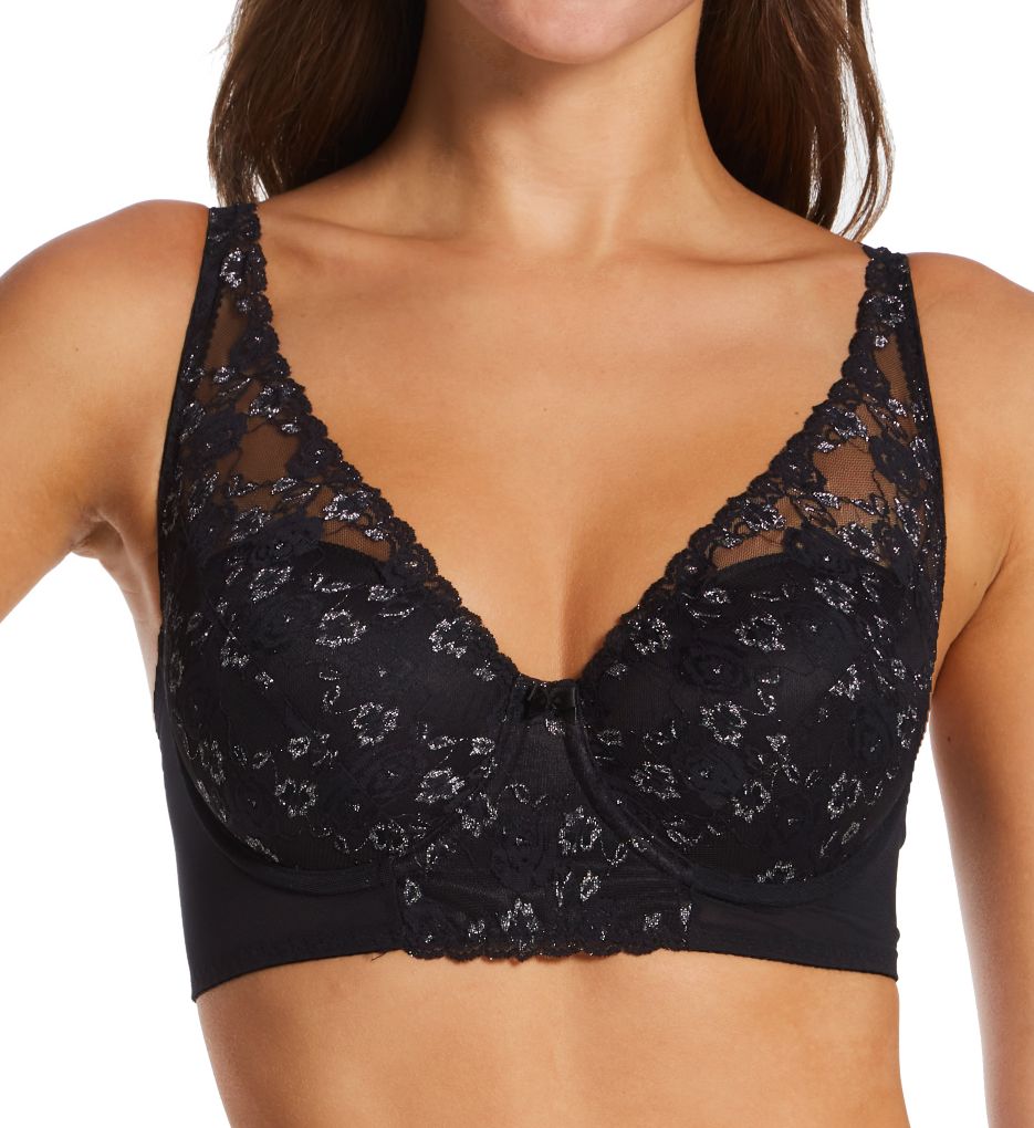 Sheer Luxe Balconette Underwire Push-up Bra Negro 34C