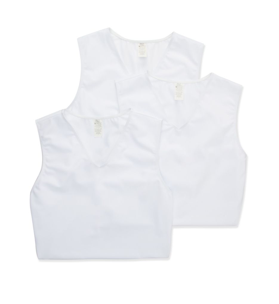 Slimming Compression V-Neck Tank - 3 Pack White M by Insta Slim