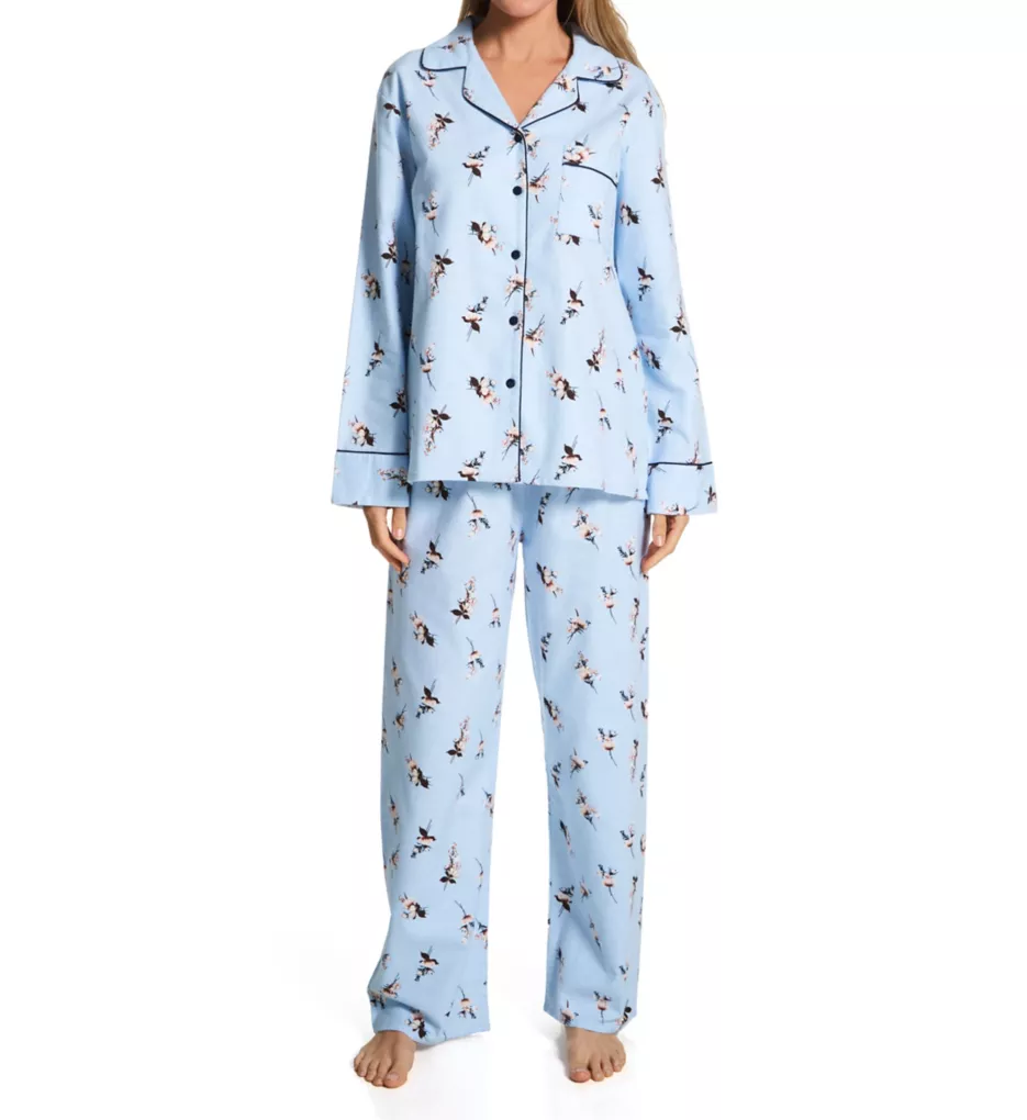 Blue Bouquet Flannel PJ Set