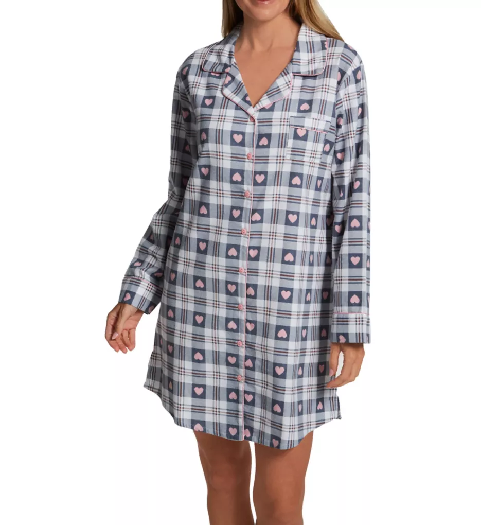 100% Cotton Flannel Sweet Heart Nightshirt Sweet Heart XL