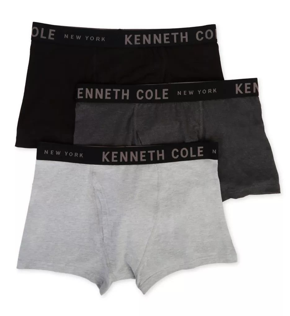Classic Fit Cotton Stretch Trunk - 3 Pack Black/Charcoal/Grey S by...