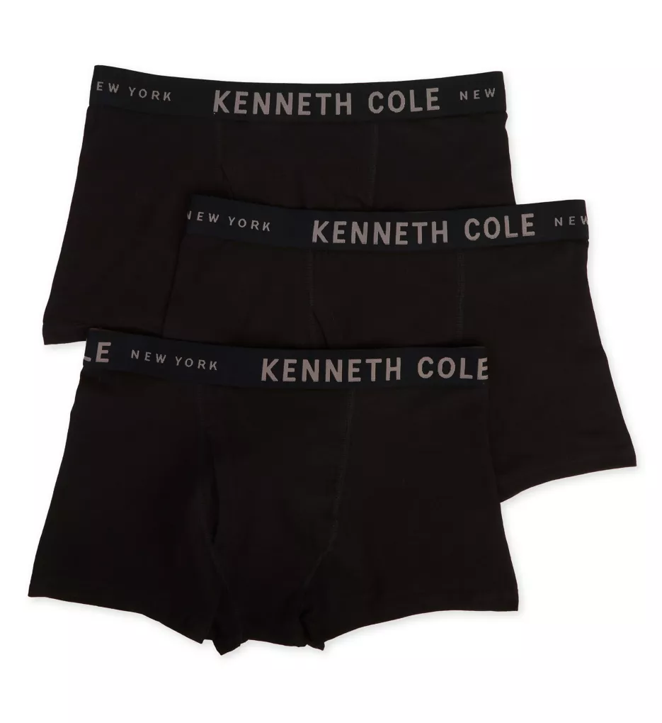 Classic Fit Cotton Stretch Trunk - 3 Pack Black M by Kenneth Cole