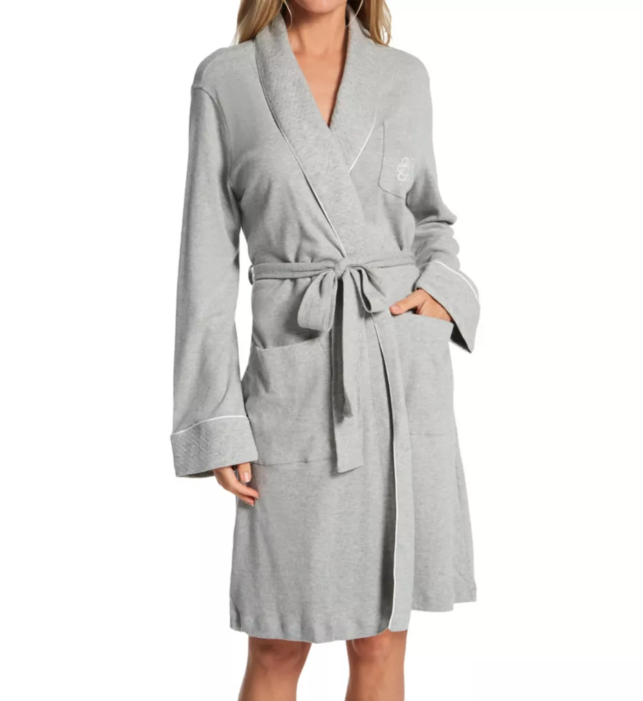 Quilted Shawl Collar Robe Heather Grey L
