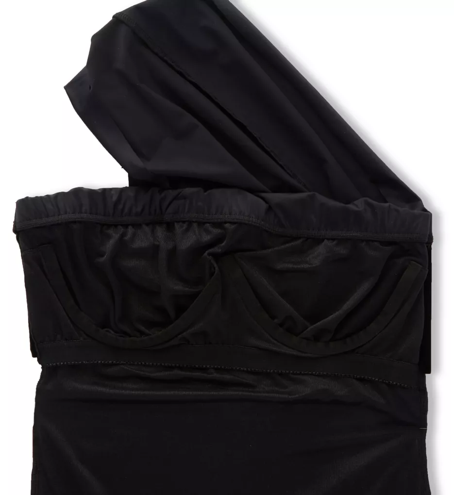 Solid Goddess One Shoulder One Piece Swimsuit