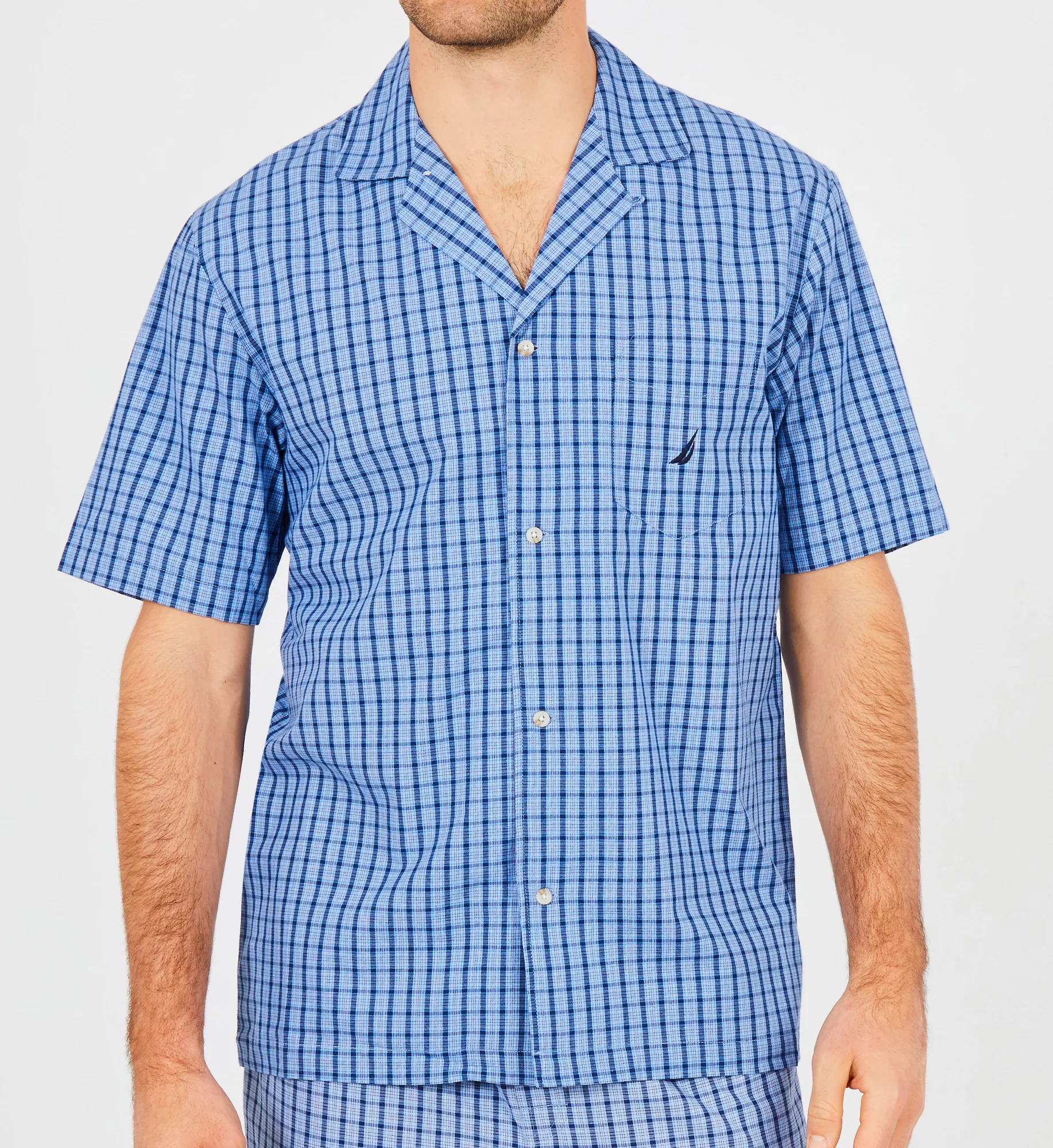 Anchor Herringbone Camp Sleep Shirt by Nautica