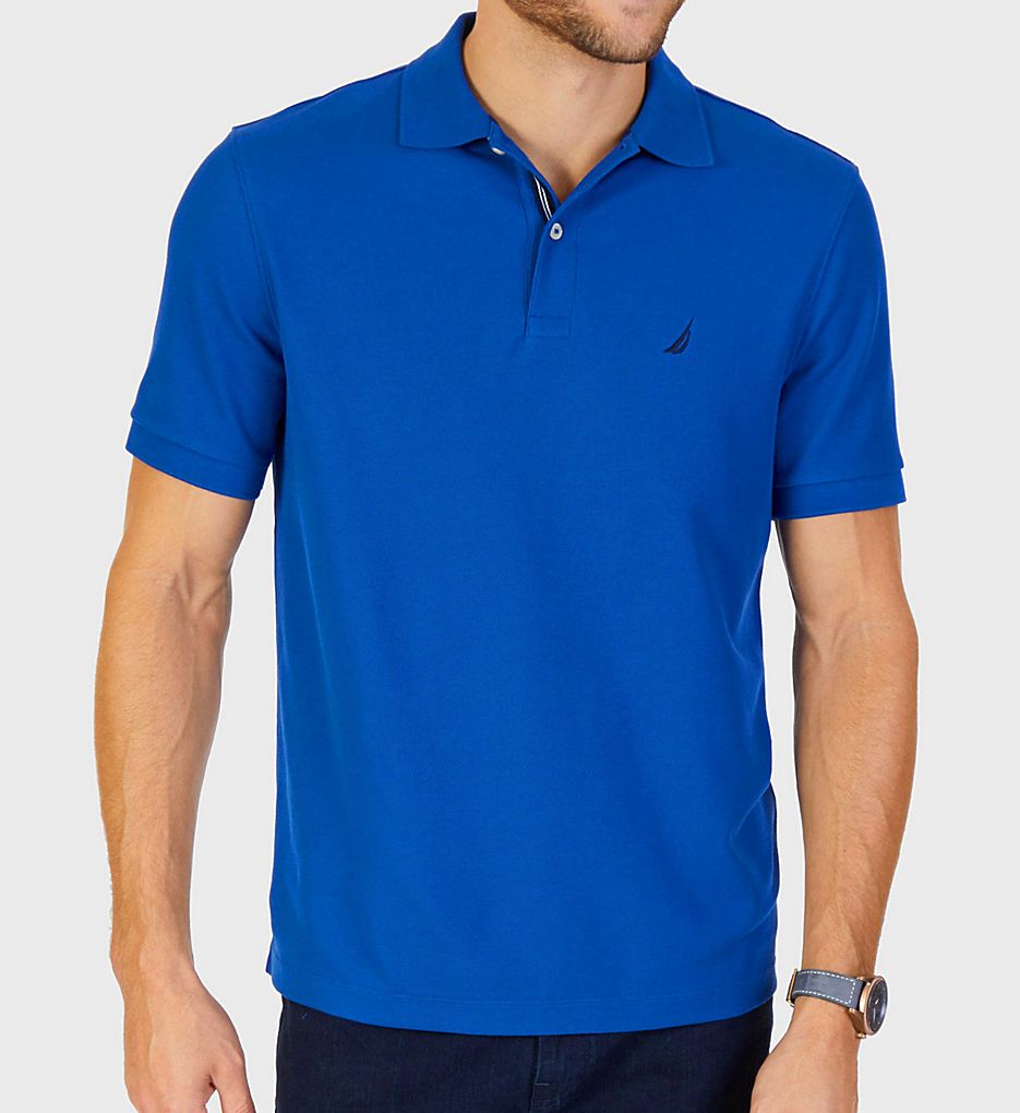 Tall Man Anchor Solid Deck Polo Shirt Capblu XLT