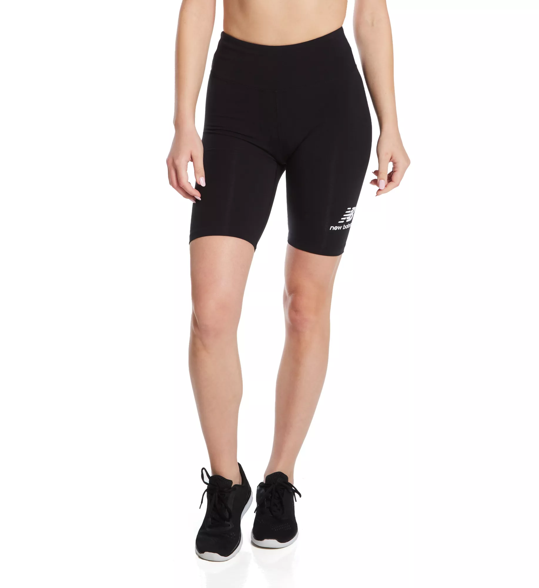 Essentials Stacked Fitted Logo Bike Short Black L