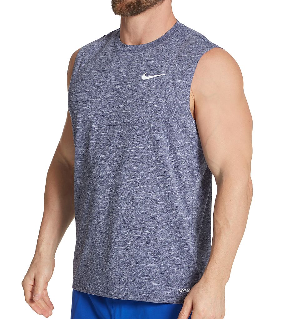 Dri Fit Sleeveless Heathered Rashguard Midnight Navy Heather L