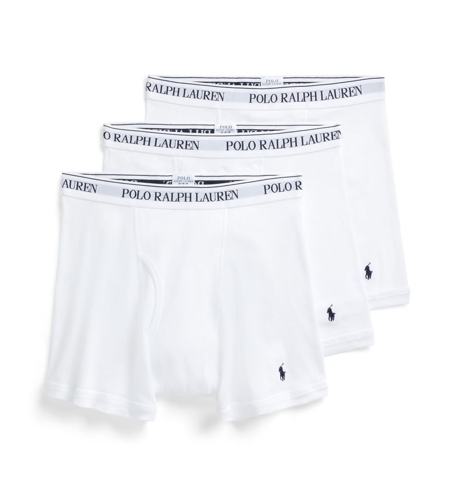 Big & Tall Classic Fit Boxer Briefs - 3 Pack WHT 1XL by Polo Ralph...