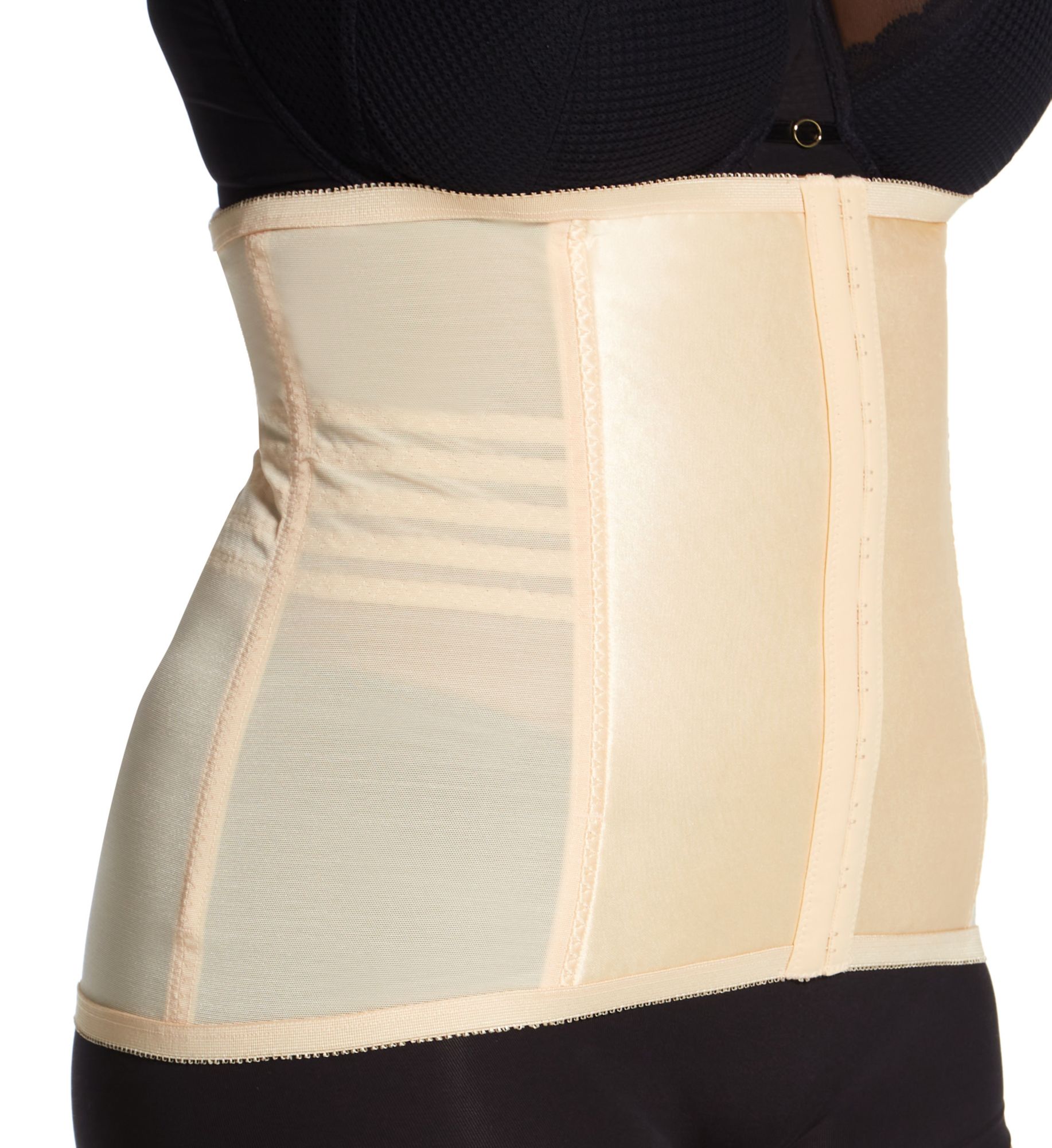 Plus Shapette Satin Panel Waist Cincher Beige 6X