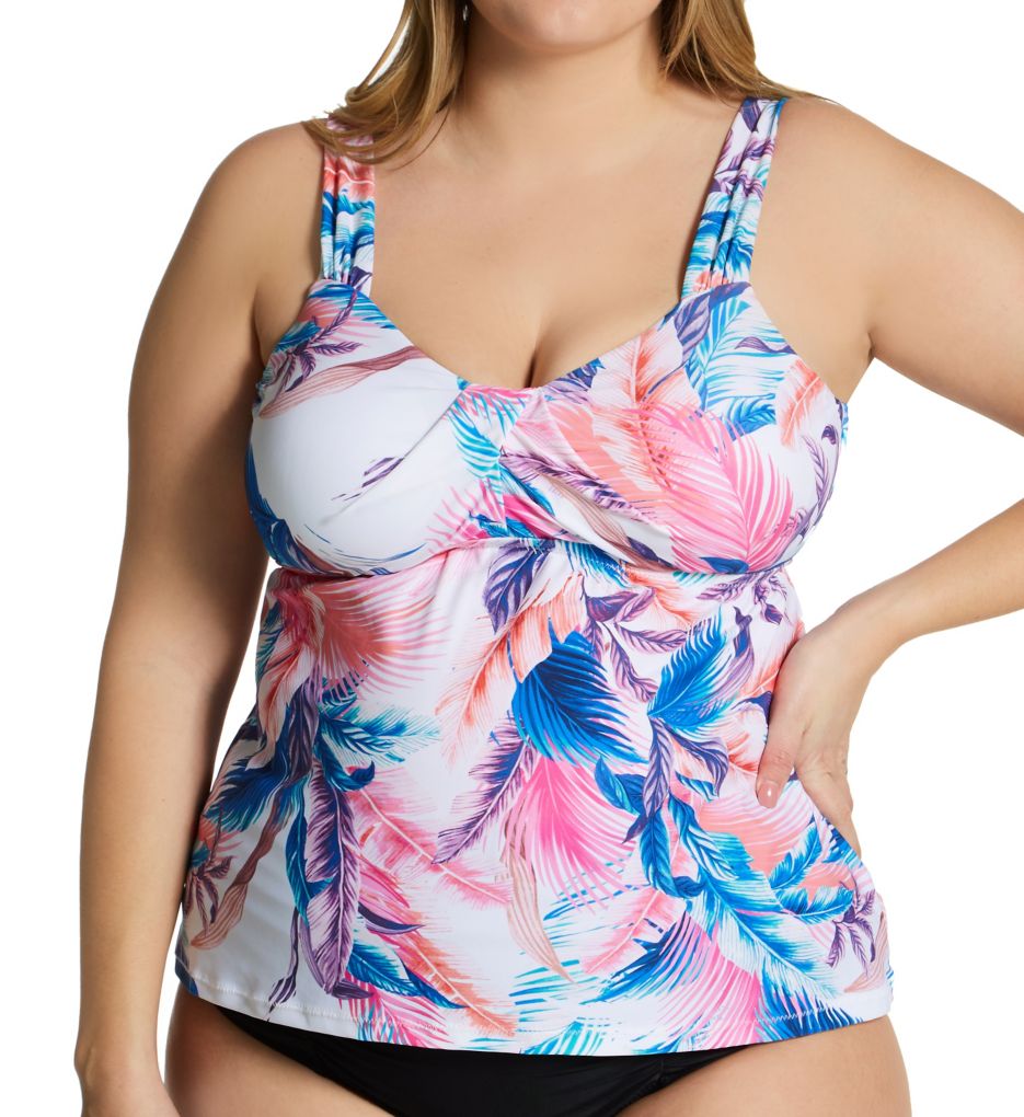 Plus Size Whitsunday Rimini Tankini Swim Top Whitehaven 14W