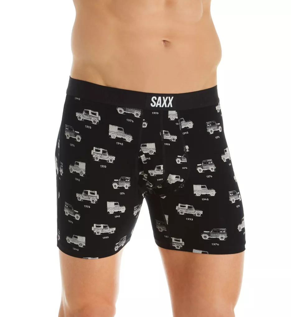 Ultra Moisture Wicking Fly-Front Boxer Jeepst L by Saxx Underwear