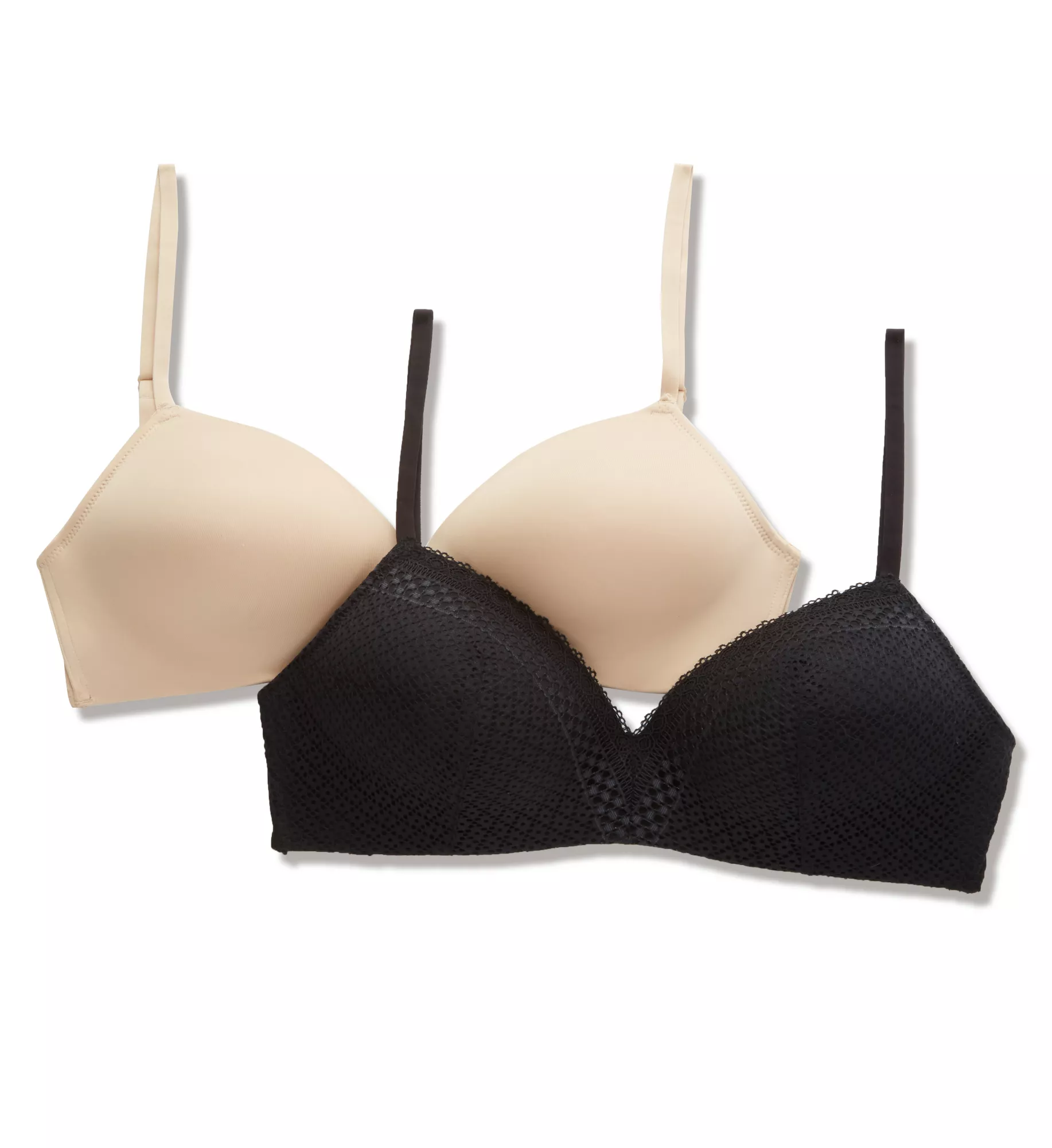 Convertible Wireless Bra - 2 Pack Black/Latte Lift 40D