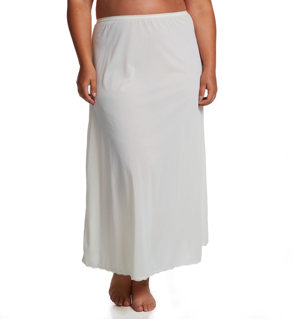 Plus 38 Inch Long Flare Half Slip Ivory 3X