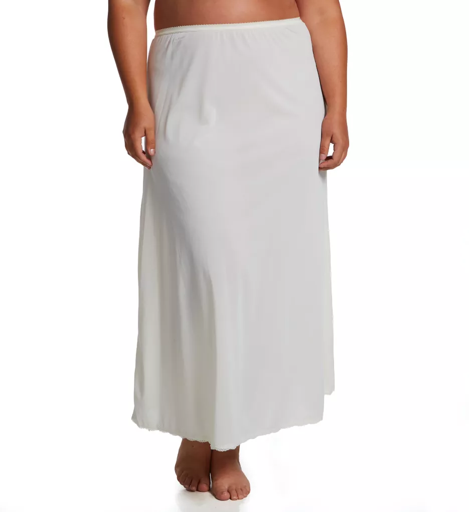 Plus 38 Inch Long Flare Half Slip Ivory 3X