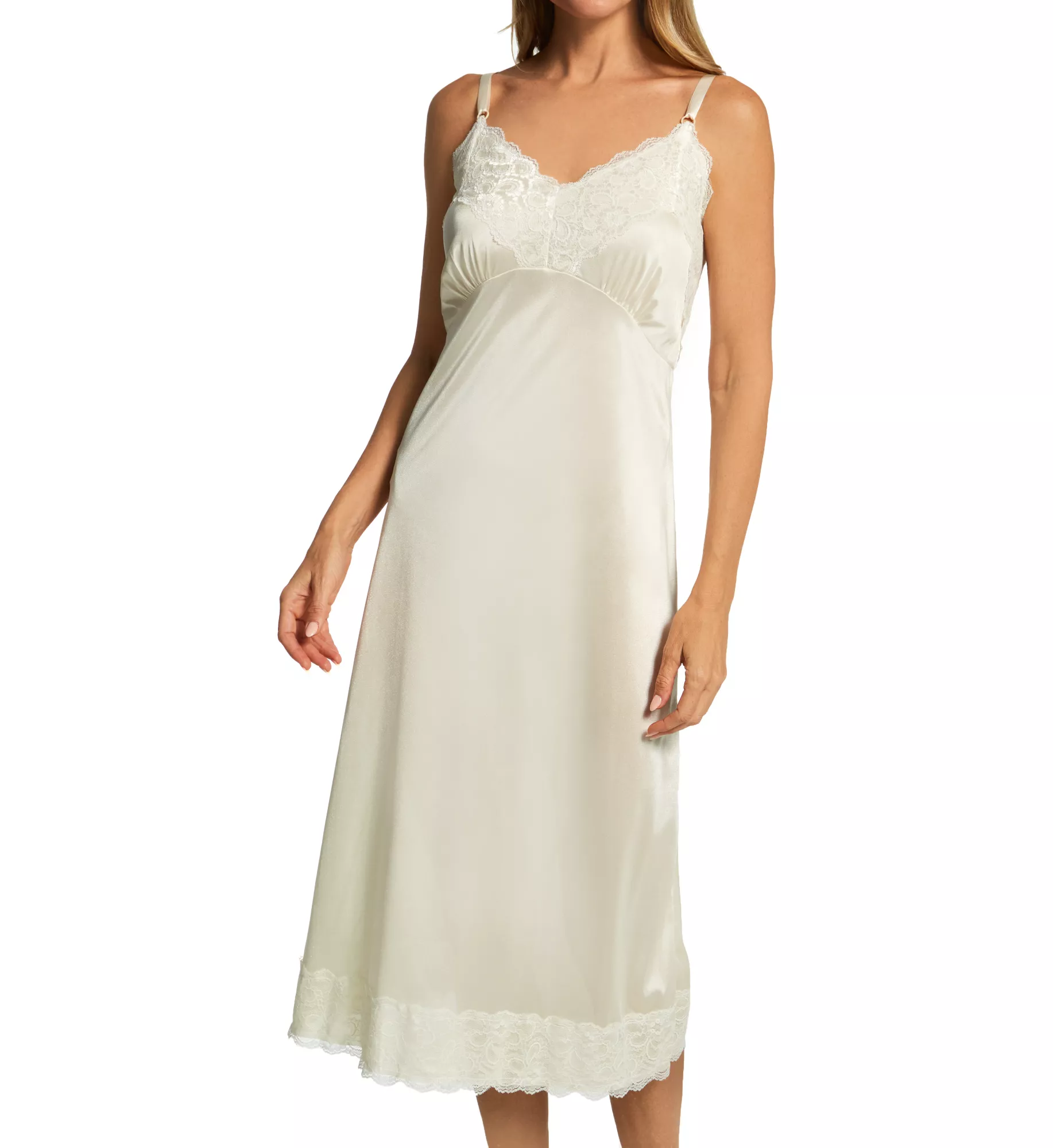 Full Slip With Wide lace Beige 42