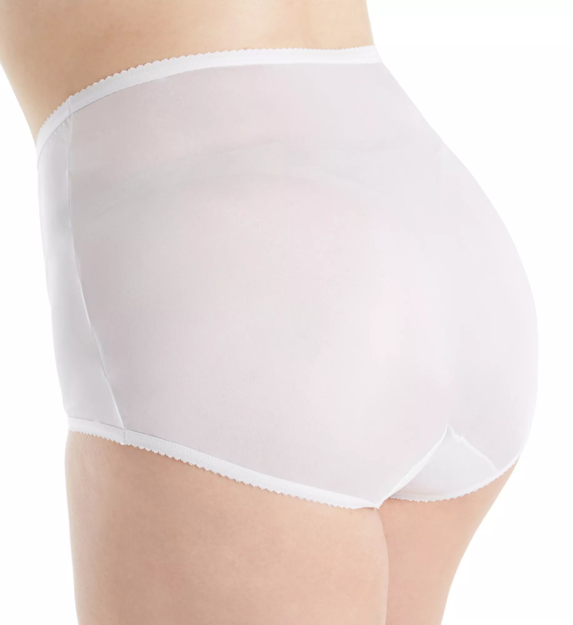 Plus Size Nylon Hi Leg Brief Panty