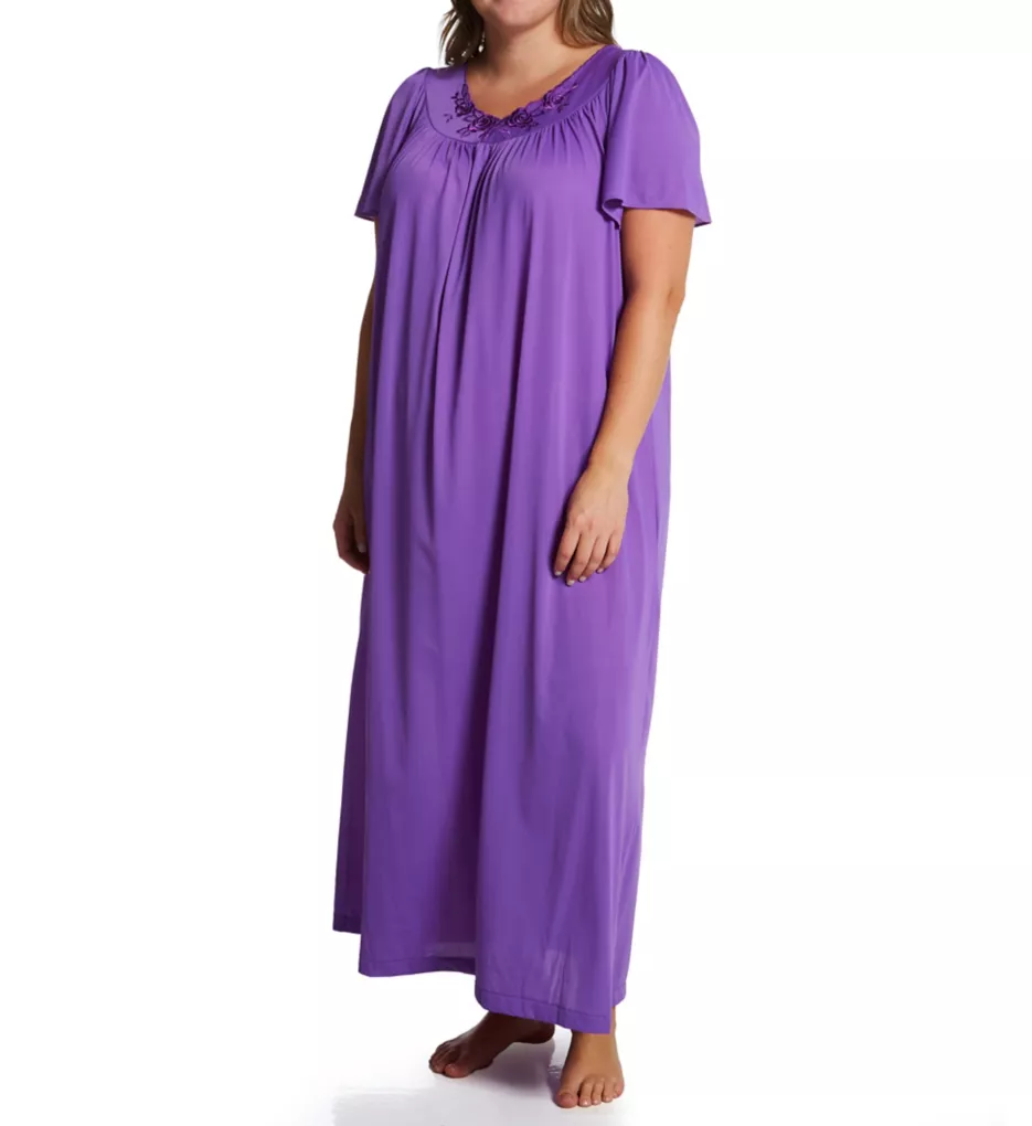Plus Petals 53 Inch Gown Purple 1X