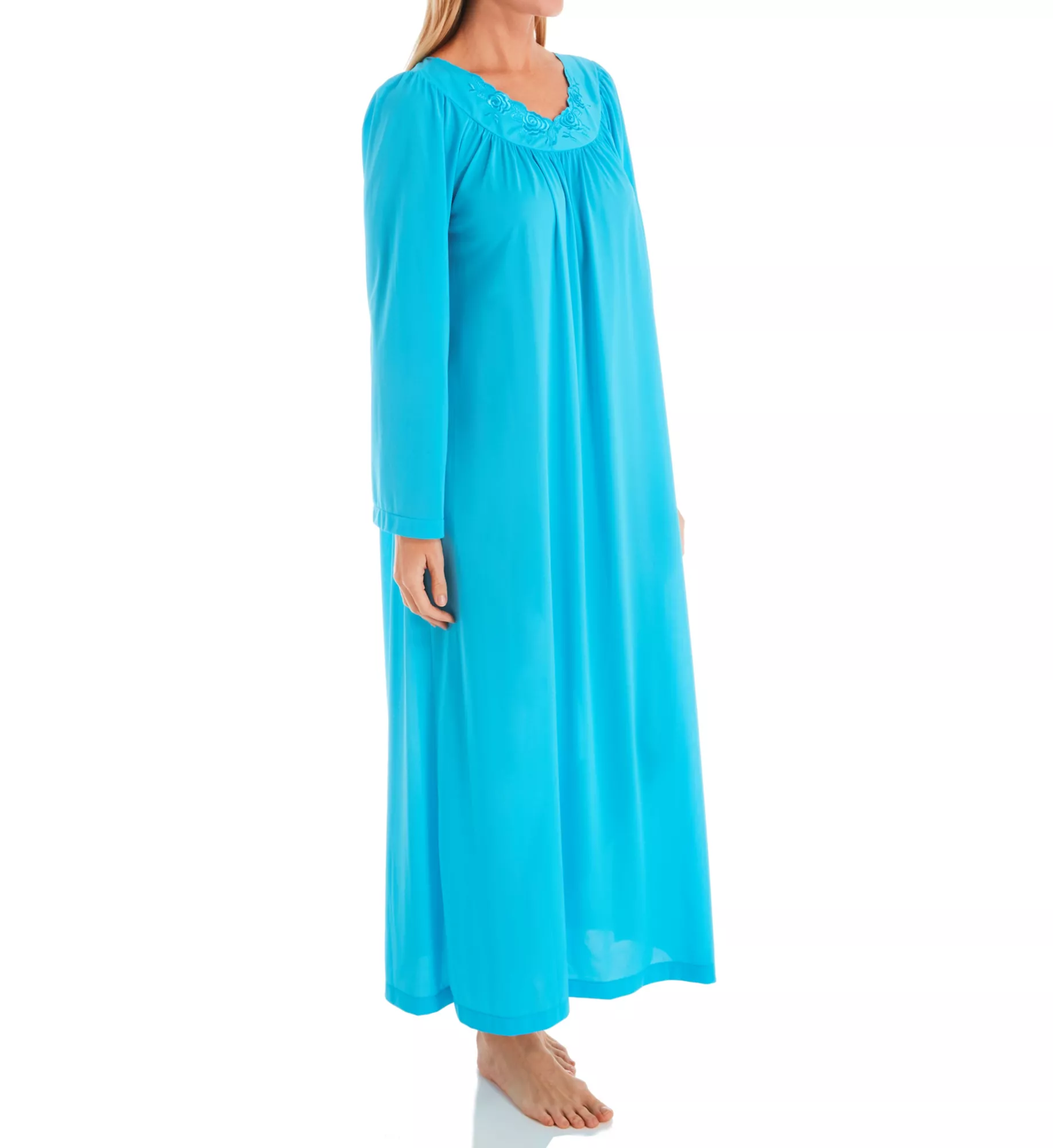 Petals 53 Inch Long Sleeve Gown turqouise S