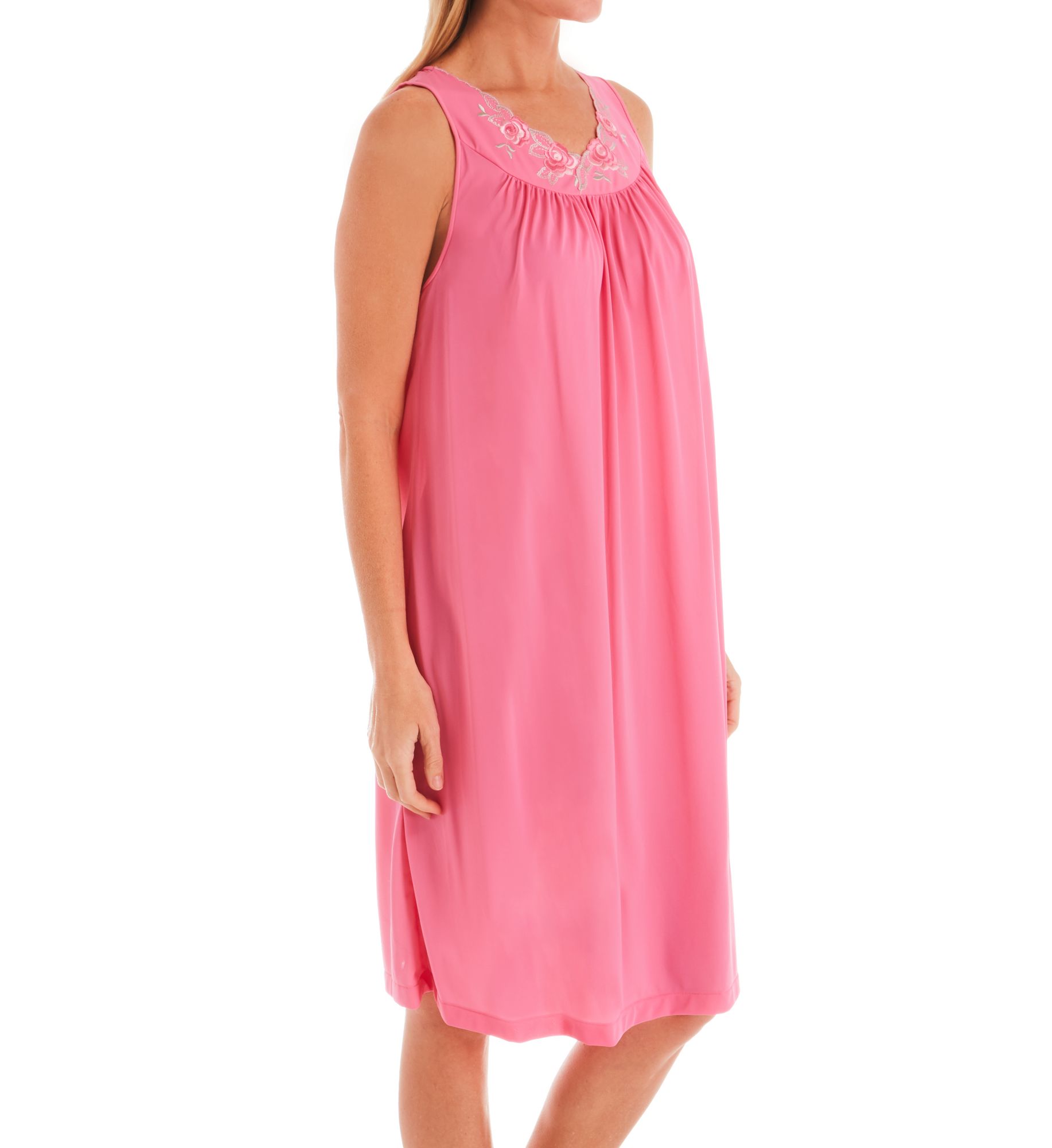 Petals 40 Inch Embroidery Gown Rosy Pink M